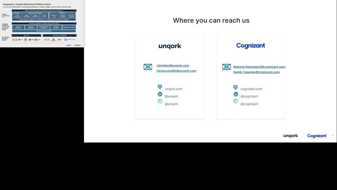 Webinar: Cognizant + Unqork for Retirement (Q&A Version) - Unqork ...